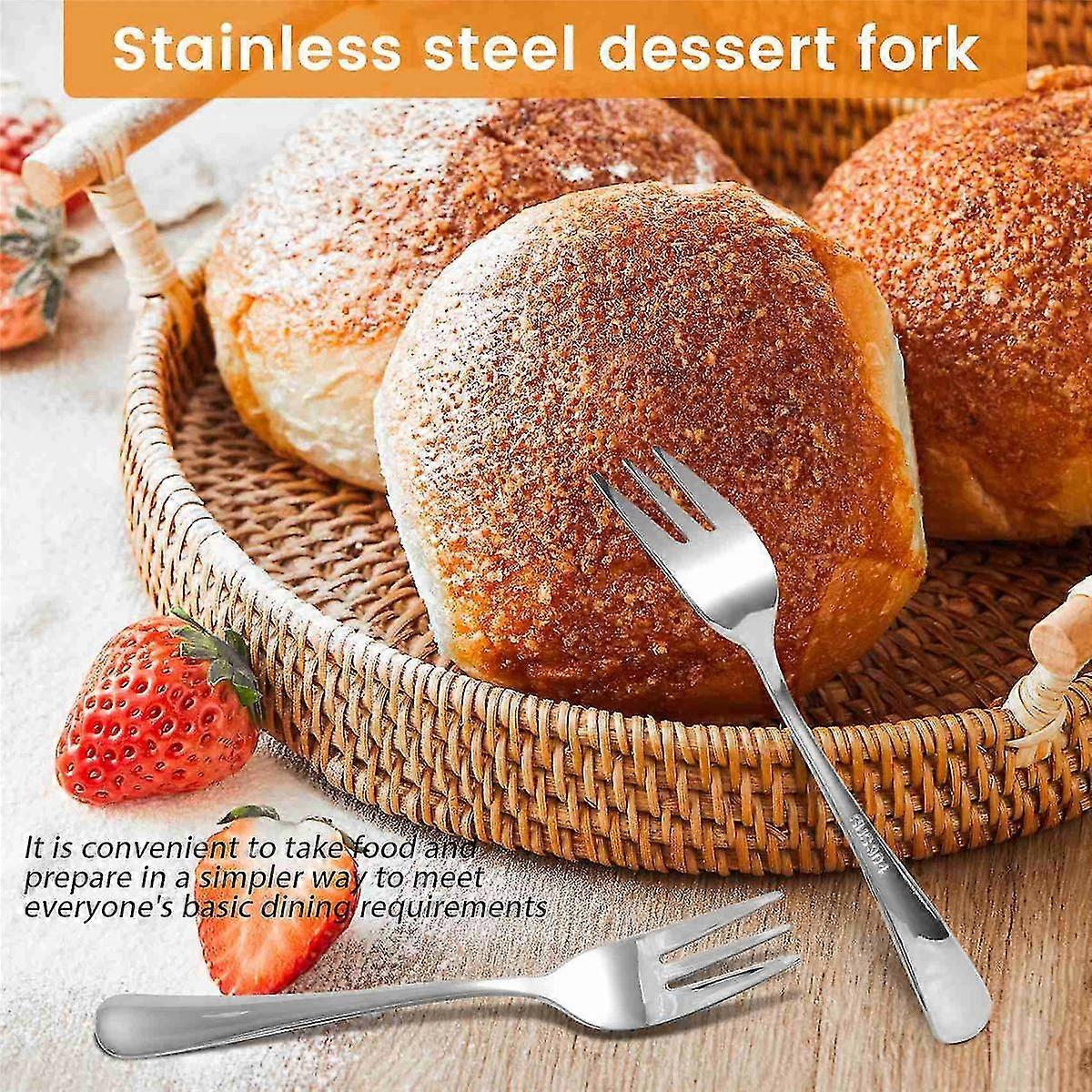 Dessert Forks Set Of 12, 5.5inches, Stainless Steel Cocktail Forks ...