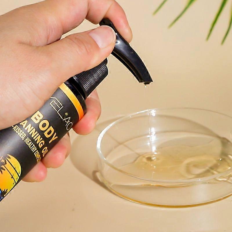 Body Tanning Oil, Bronzer Oil, Sunbathing Self-Tanning Essential Oil 100ML | Fruugo UK