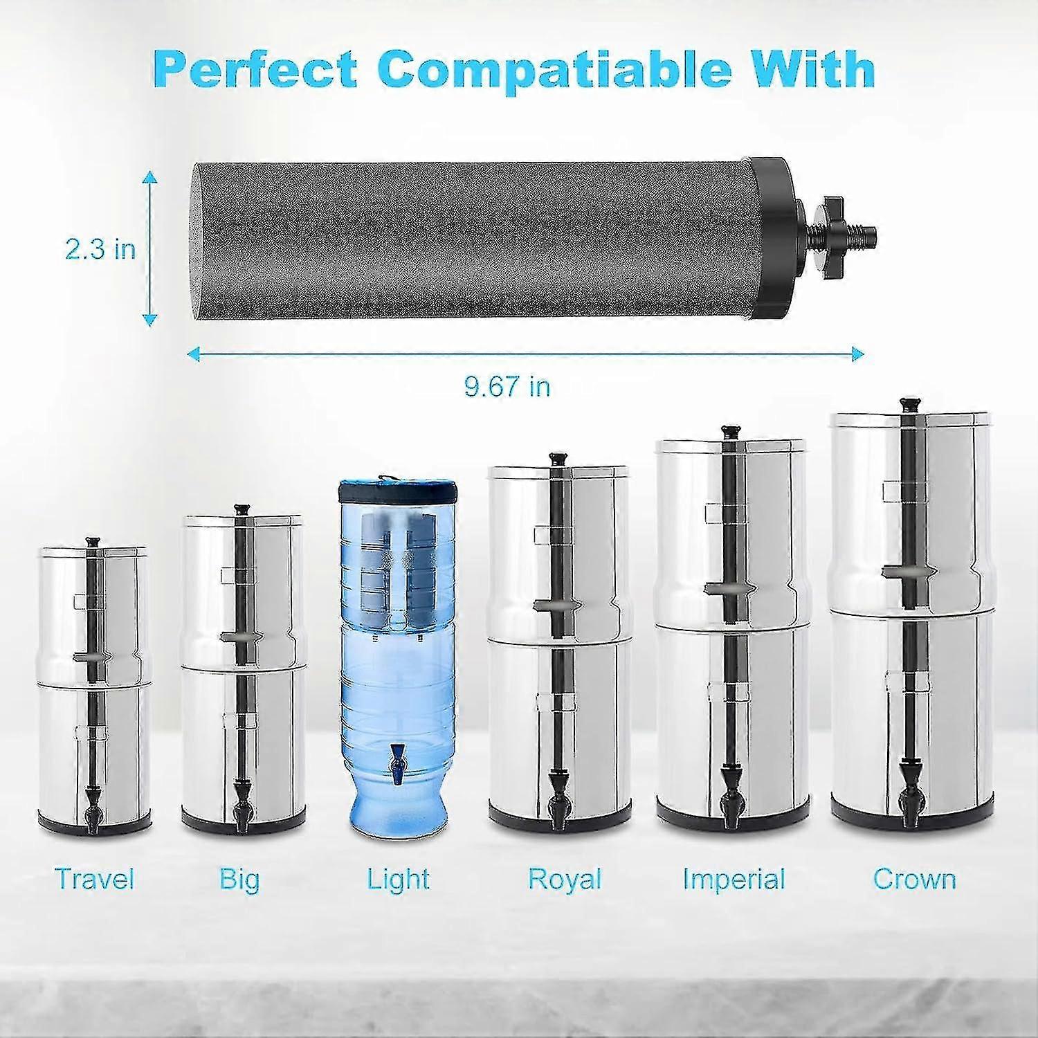 Berkey Replacement Black Filters 4-Pack Compatible with Gravity Water ...