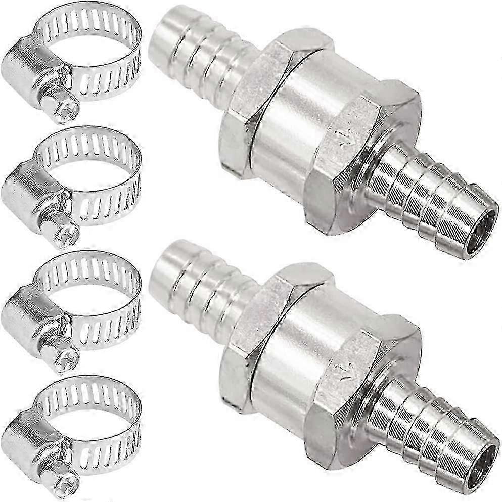 2Pcs 8mm Check Valve, One Way Aluminum Fuel Check Valve, Aluminum Fuel ...