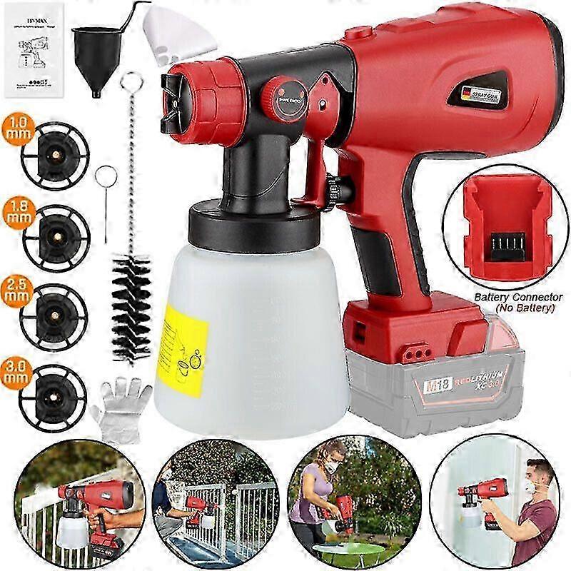 2025 200W Cordless Paint Sprayer Gun for Milwaukee 18v Battery ...