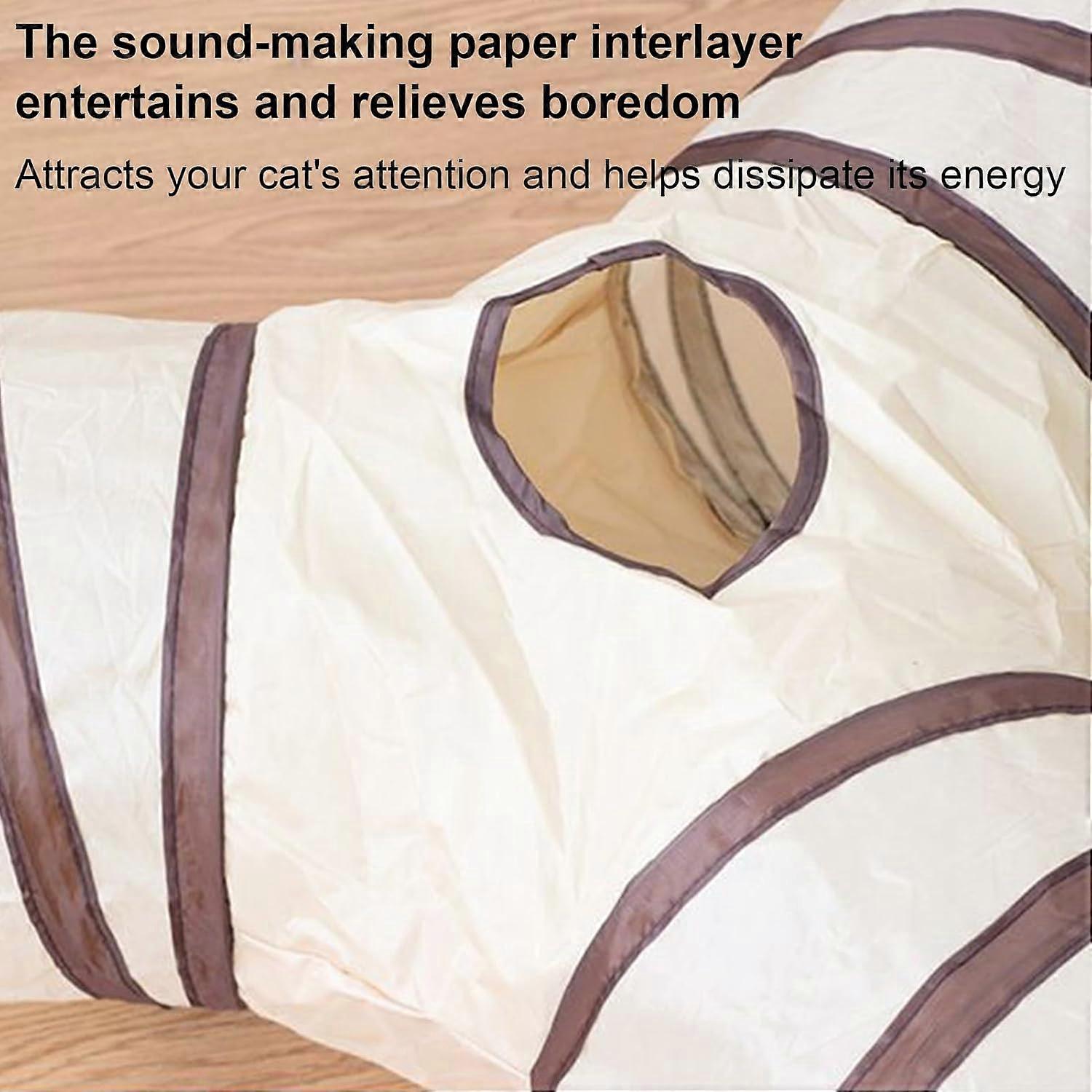 Cat Play Tunnel 3Way Indoor Cat Tunnel Foldable With Peek Hole Ball ...