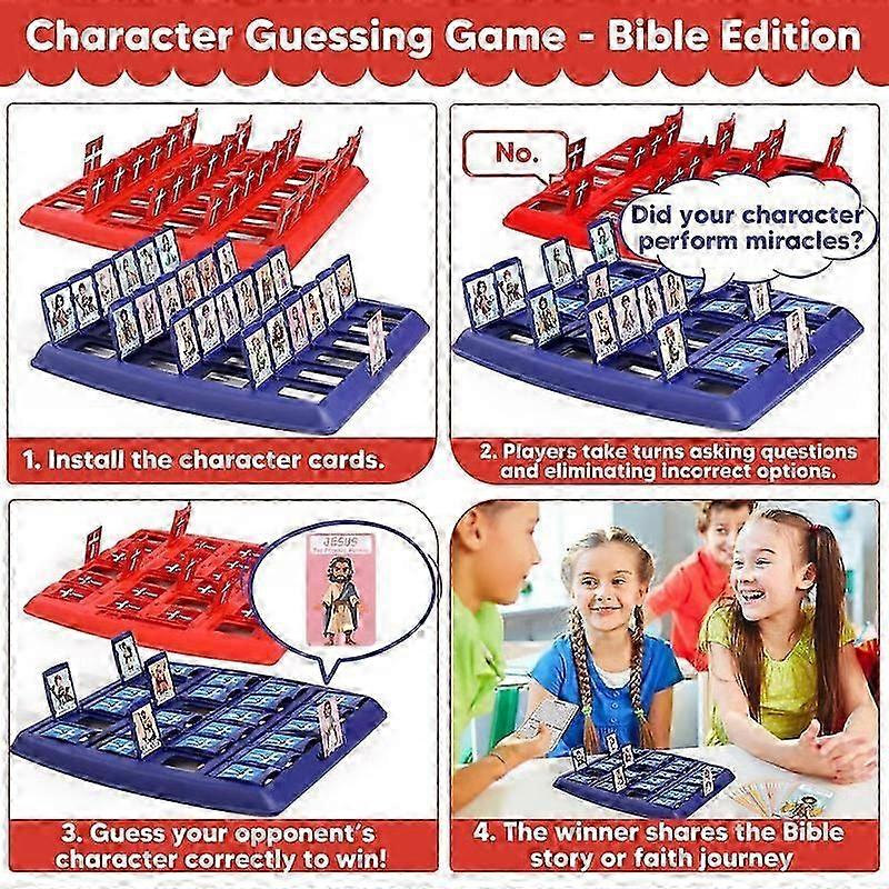Guess Bible Who I Am Board Games for Kids, 24 Holy Bible Characters ...