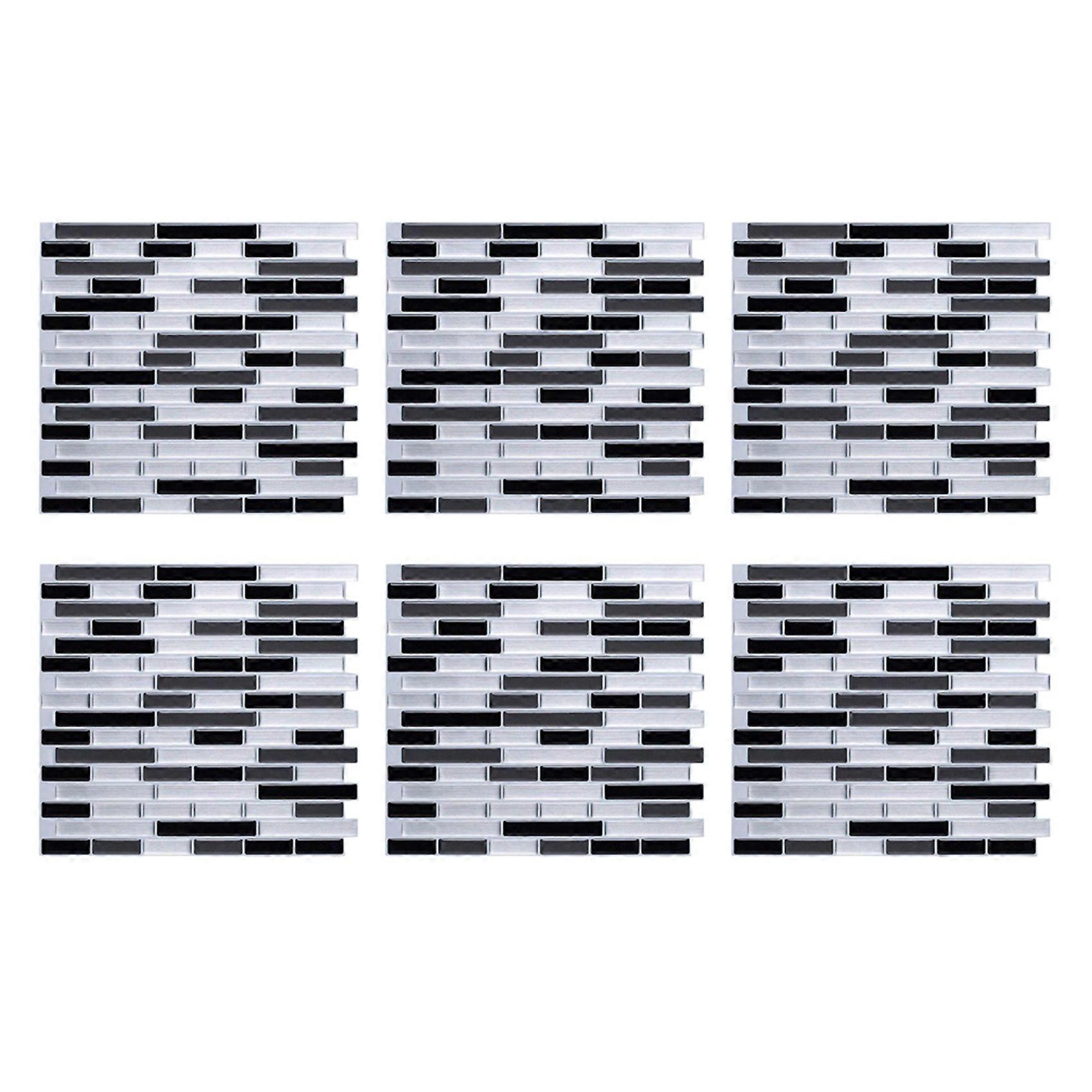 6X 3D Wall Stickers Brick Wallpaper Tile for Kitchen Bathroom ...
