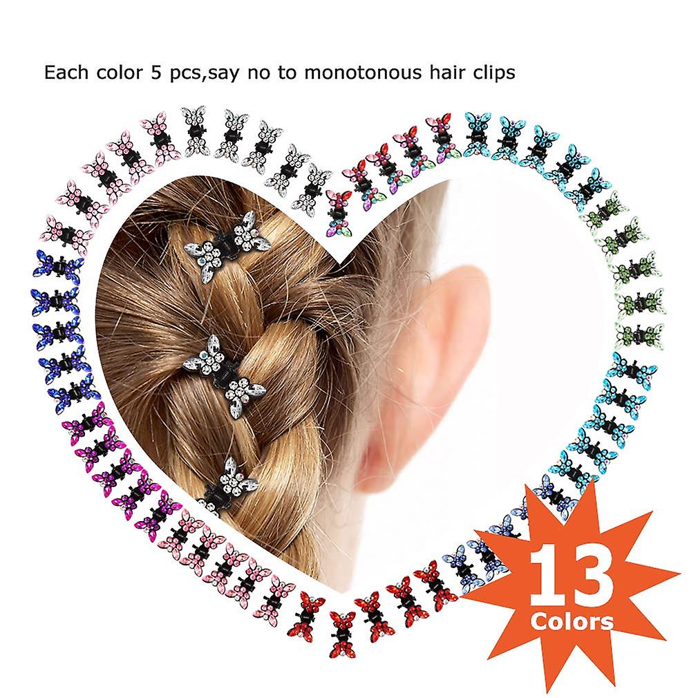 Hair Claw Clips, 65pcs Mini Hair Clips Butterfly Clips Butterfly Hair ...