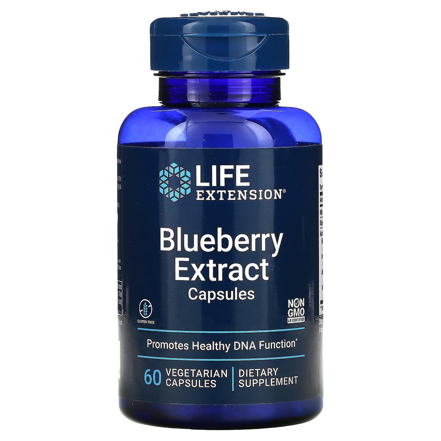 Life Extension, Blueberry Extract Capsules, 60 Vegetarian Capsules ...