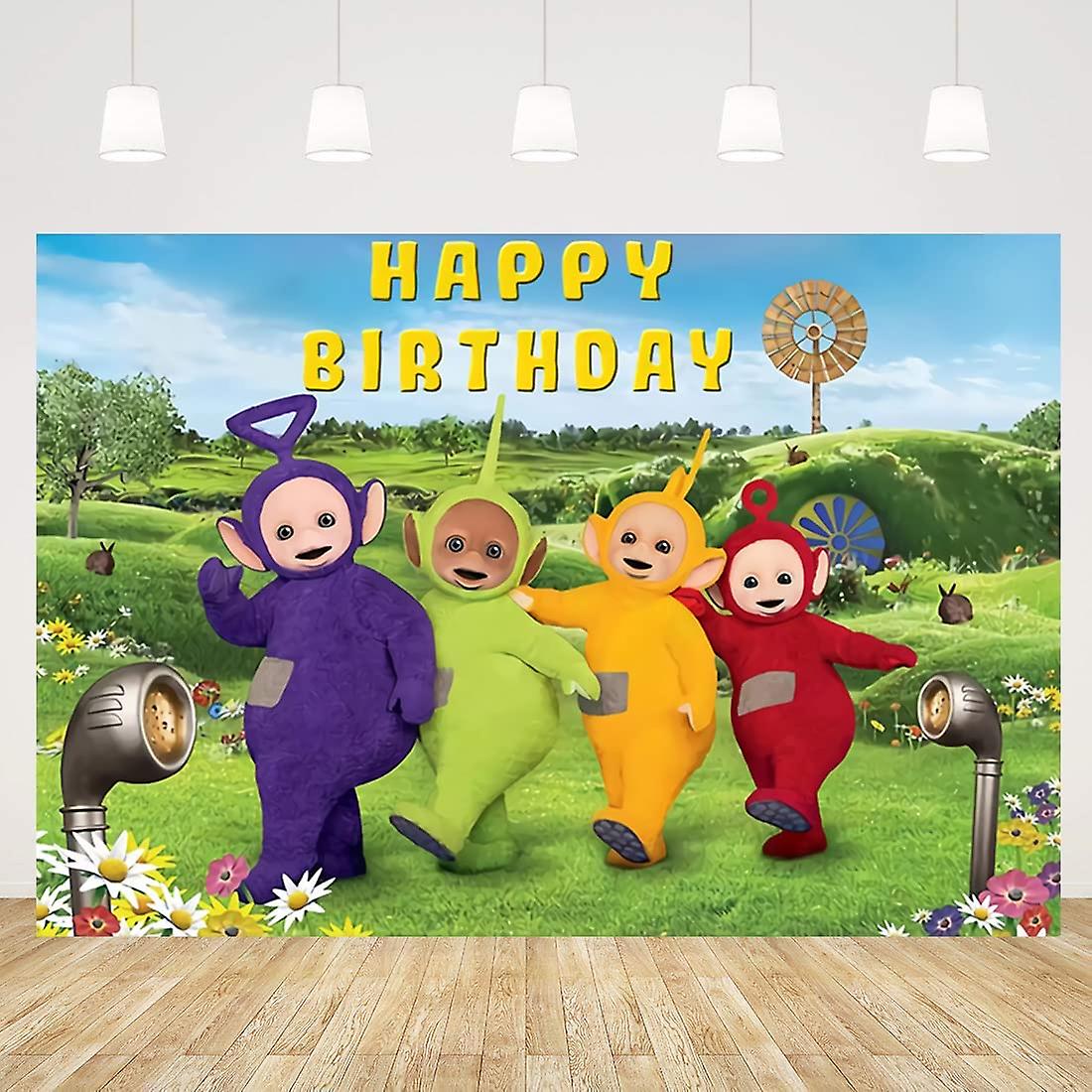 Teletubbies Backdrops Decorations Cartoon Teletubbies Birthday Photo ...