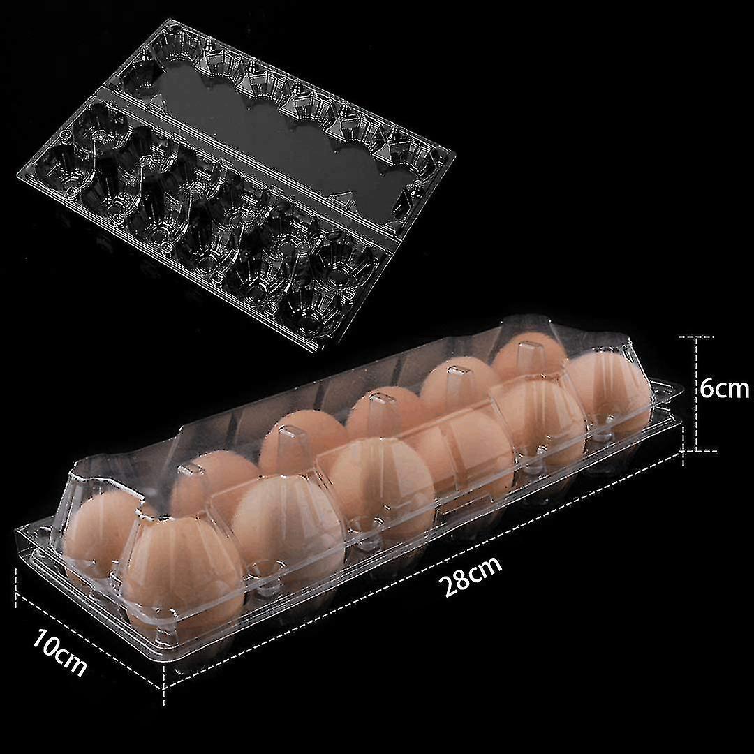 24pcs Plastic Egg Cartons Bulk Clear Chicken Egg Tray Holder For Family ...
