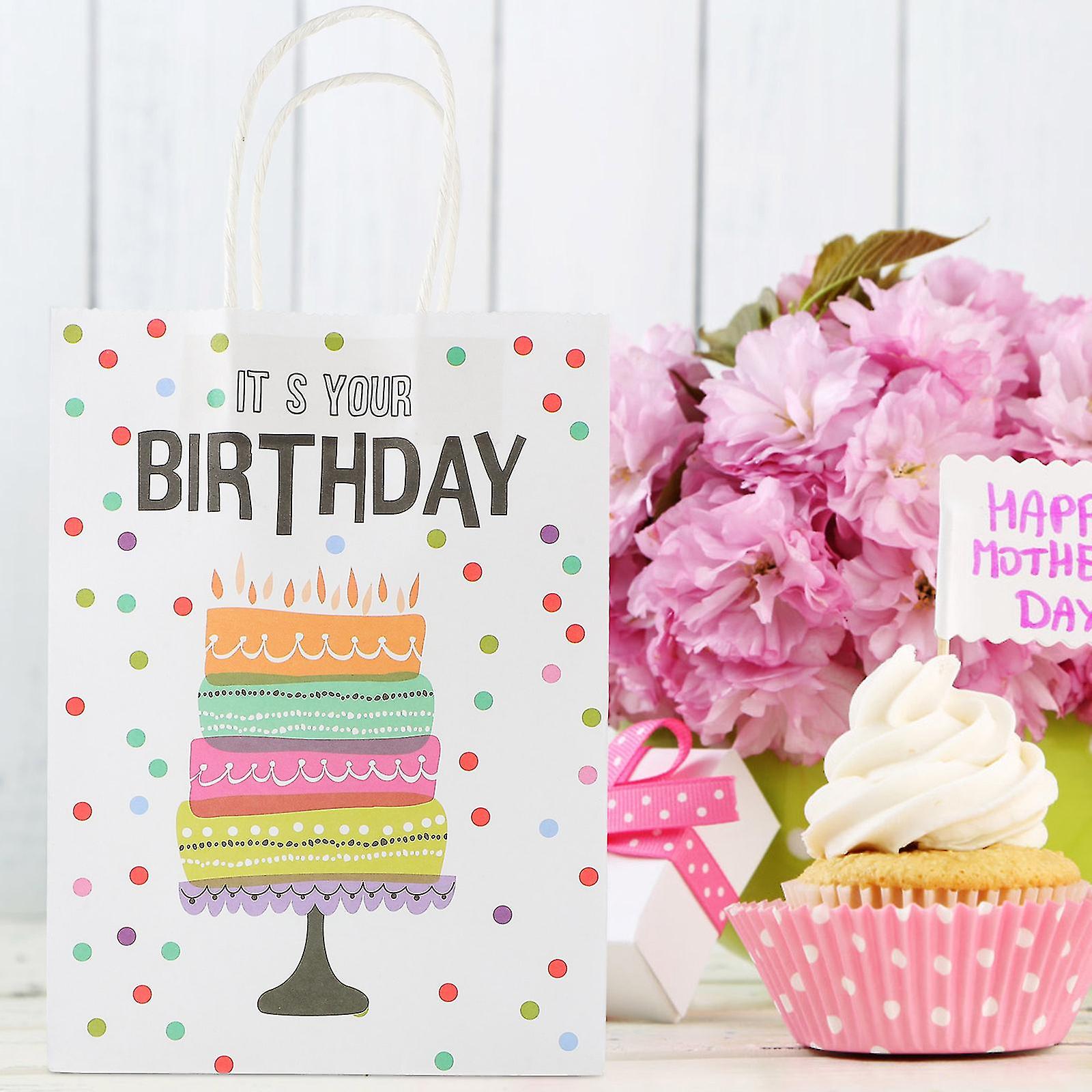 24pcs Birthday Gift Bags Paper Candy Goodie Bags Chocolate Pouches ...