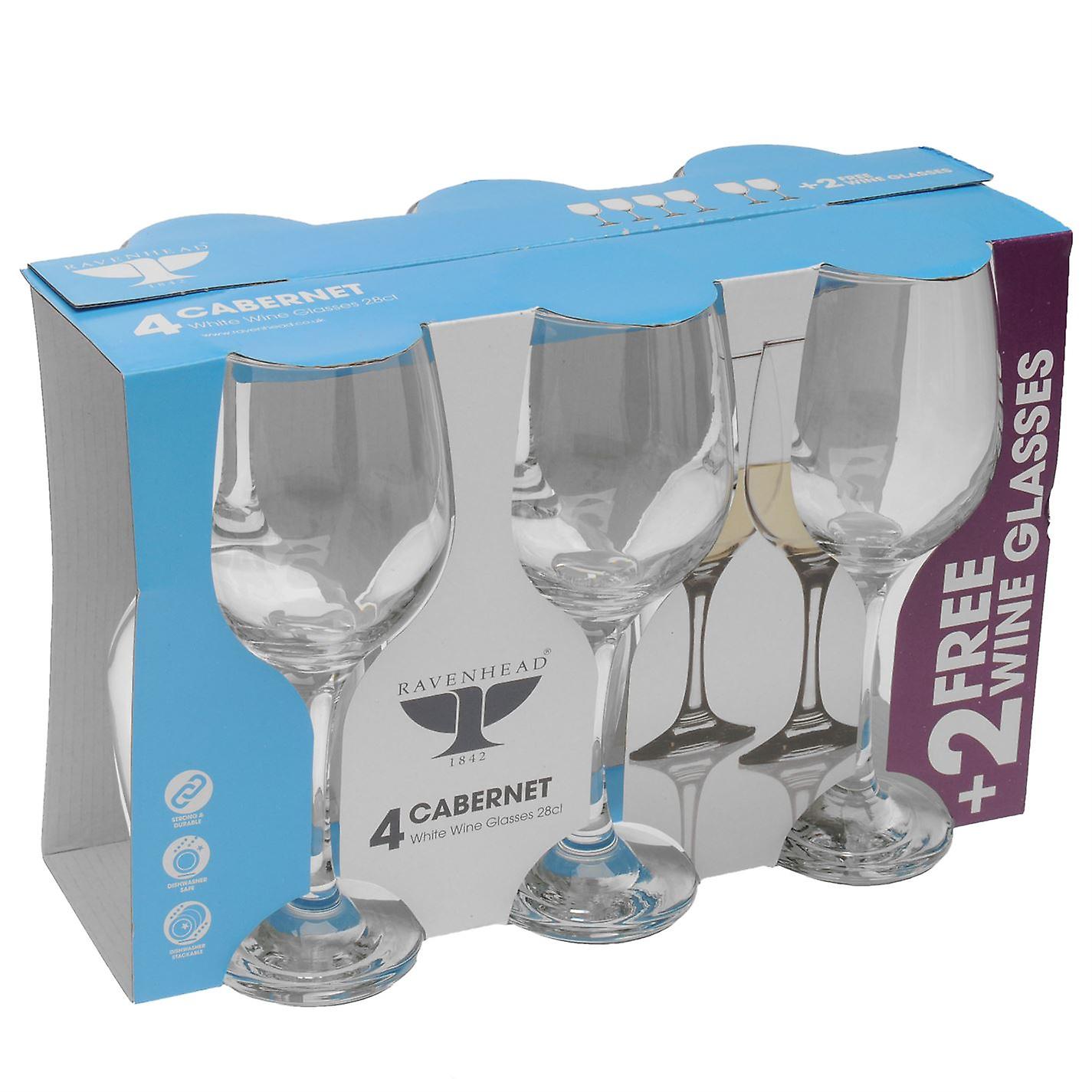 Ravenhead Unisex Cabernet Wine Glasses Pack of 6 | Fruugo IT