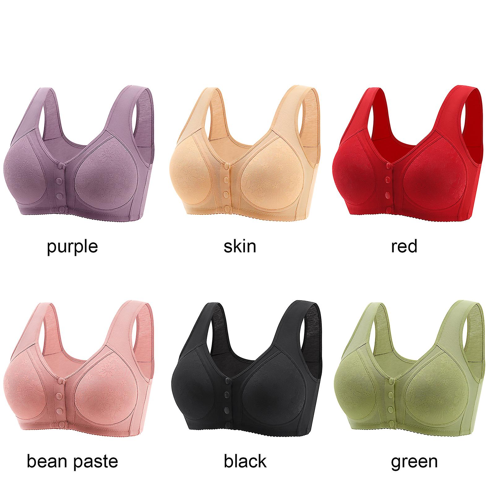Bras for Women Charm Daisy Bras Front Snaps Comfortable Full Coverage ...