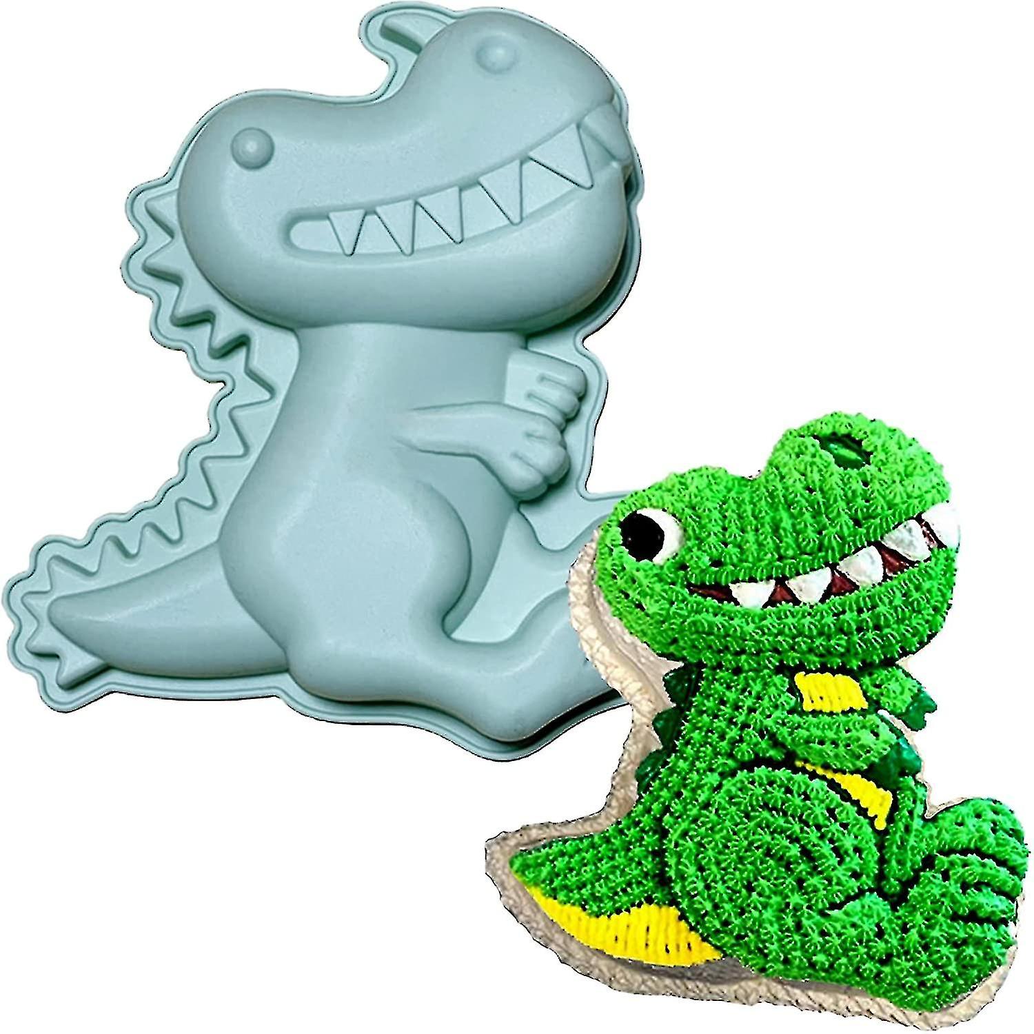 Dinosaur Silicone Cake Molds, Cute 3d Dinosaur Cake Pan For Kids ...