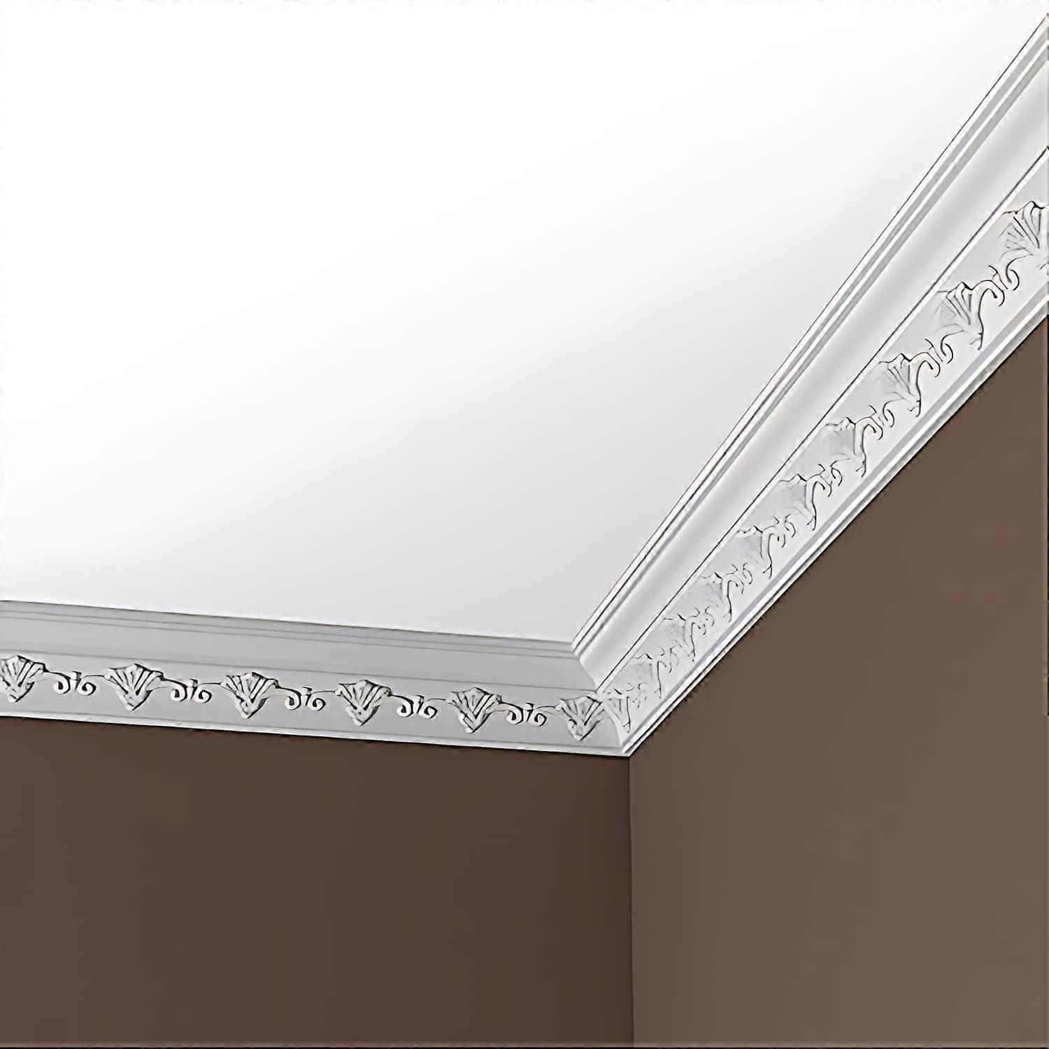Profhome Decor 1 x Cornice moulding 150284 Profhome white Rigid ...