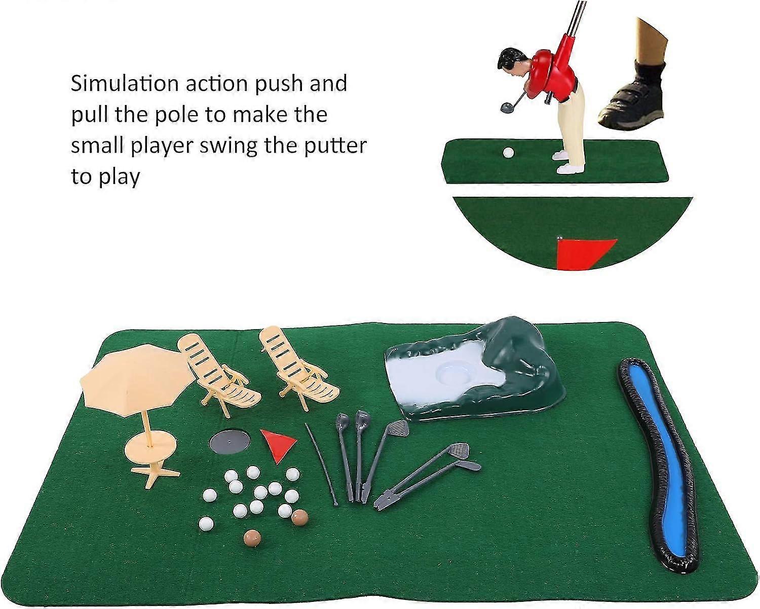 Mini inomhus golf kit, minigolfbana bakgård set, inomhus minigolf spel ...