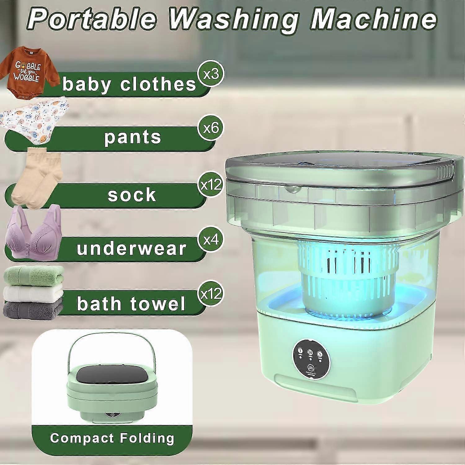 Portable washing machine, folding dryer, mini washing machine, small ...