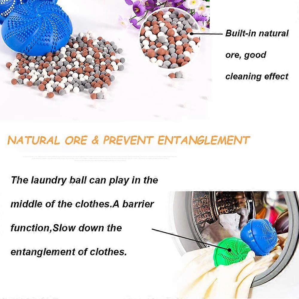 2 x Eco-friendly Laundry Balls, 1000 x Reusable Washing Machine Wash Balls, Prevent Tangling ...