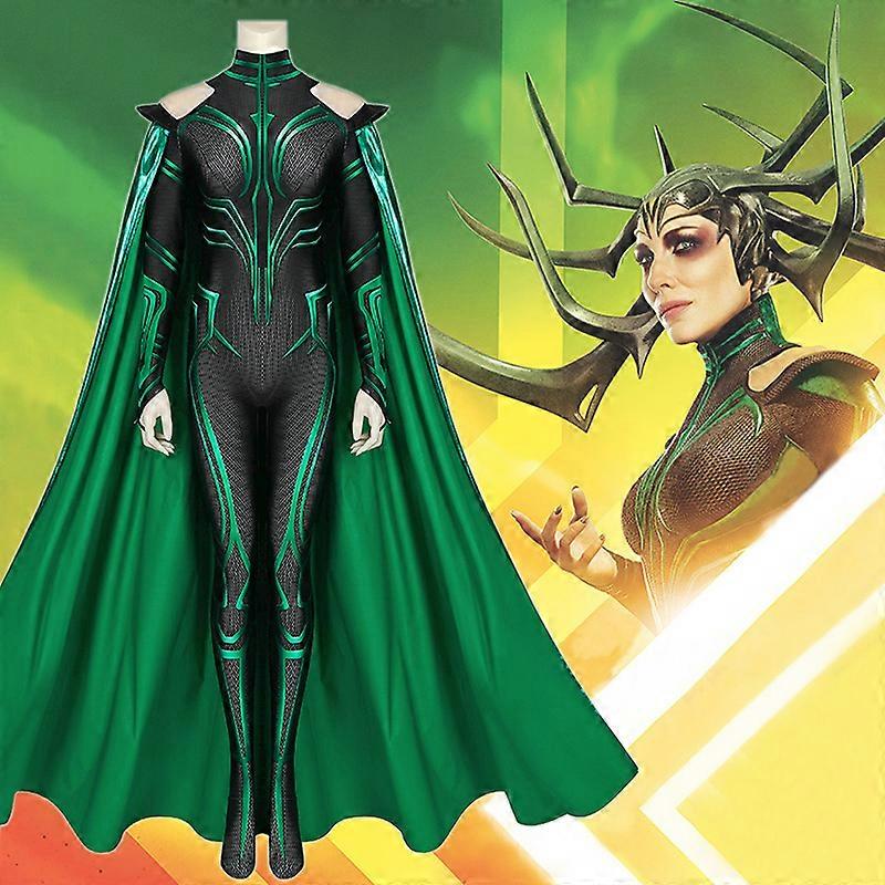Marvel Thor 3 Ragnarok Supervillain Hela Cosplay Costume Jumpsuit ...