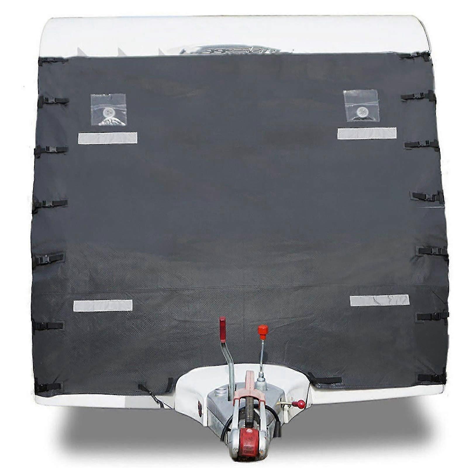 Caravan Front Cover, Universal Waterproof Front Towing Cover with 2 LED ...