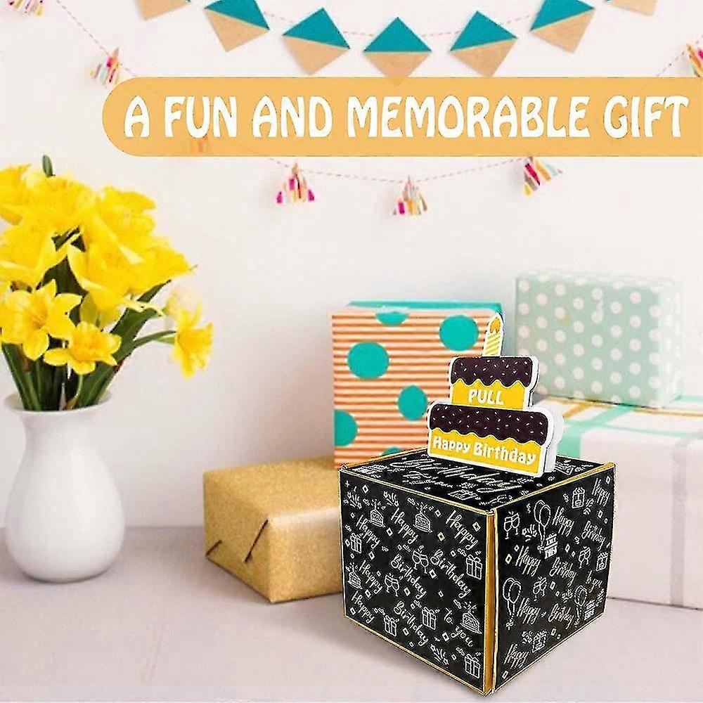 Birthday Moneys Pulling Cash Gift Boxes Heartful Birthday Surprise ...