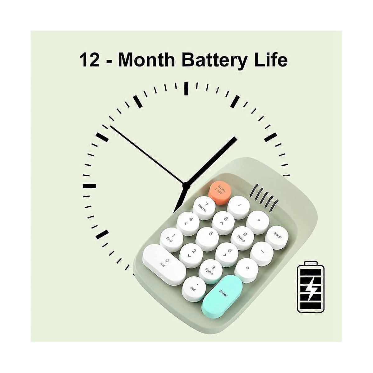 Wireless Number Pad, Typewriter Retro Keypad, Numeric Keypads Numpad 18 ...