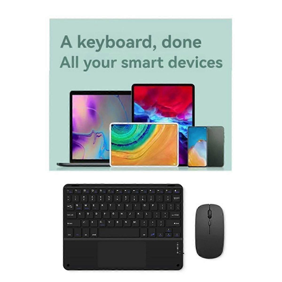 Touchpad Bluetooth Keyboard with Mouse for PC Tablet Gaming Wireless ...