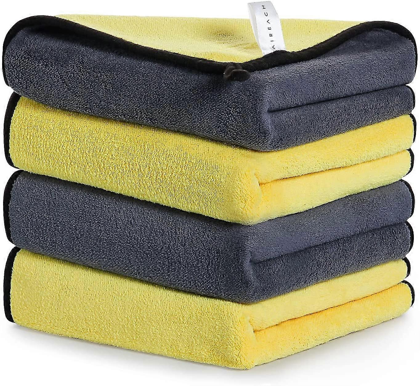 Car Microfiber Cloth 4 Pack, Car Care Cleaning Polishing Drying Cloth ...