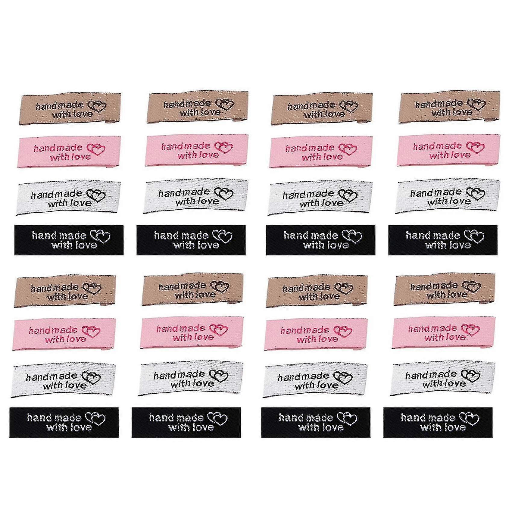 120 Pieces Personalized Sewing Labels Sew On Clothing Labels Handmade ...