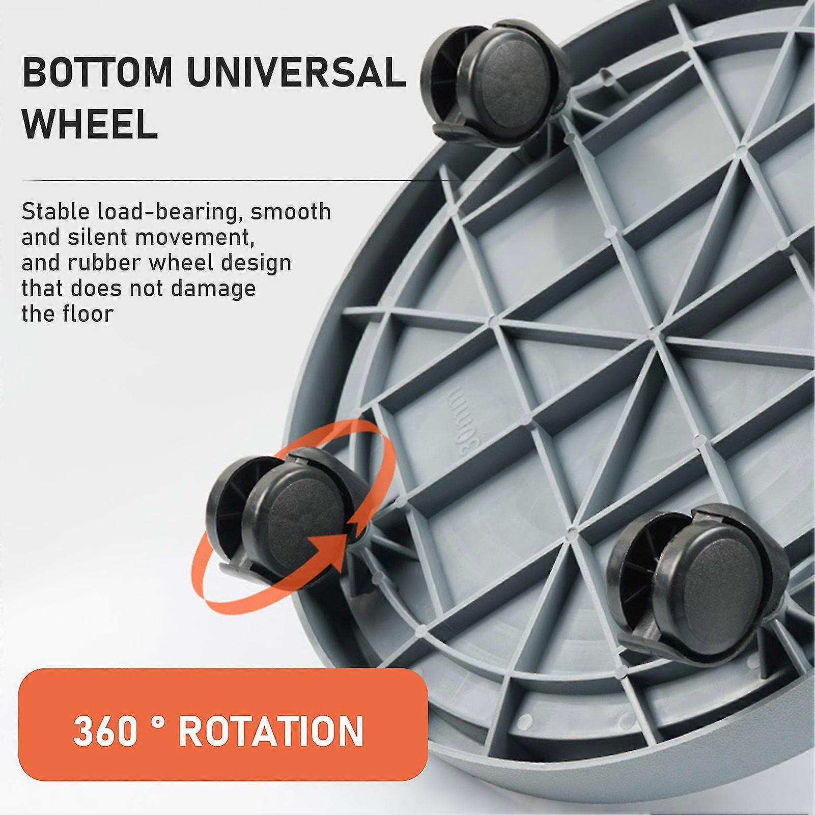 Thickened Round Planter Tray with Wheels Wear Resistant Mobile Flower ...