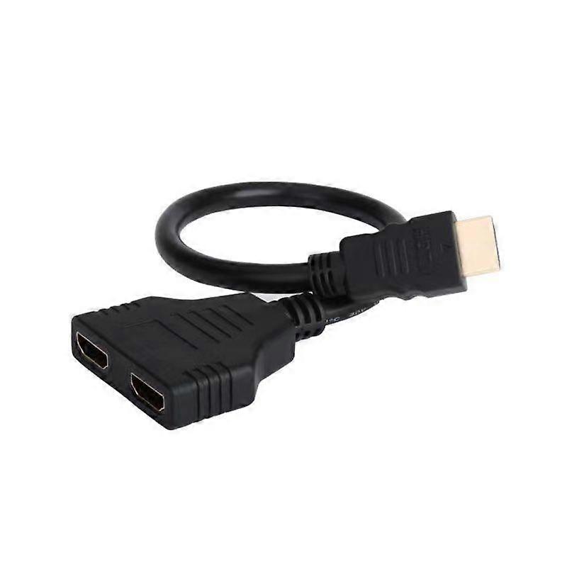 HDMI 1 Male Plug to Double HDMI 2 Female Y Splitter Cable Adapter LCD ...