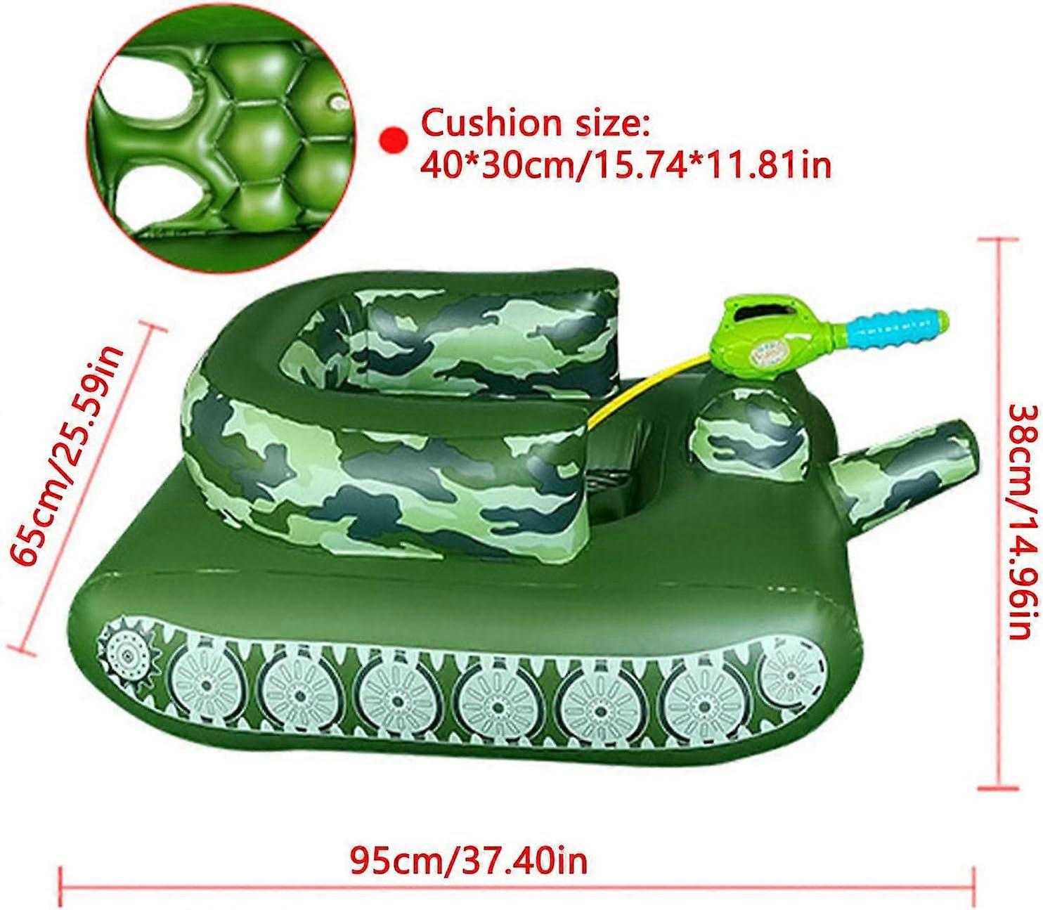 Inflatable Tank Float, Pool Floats Tank Shape with Water Cannons, Pool ...