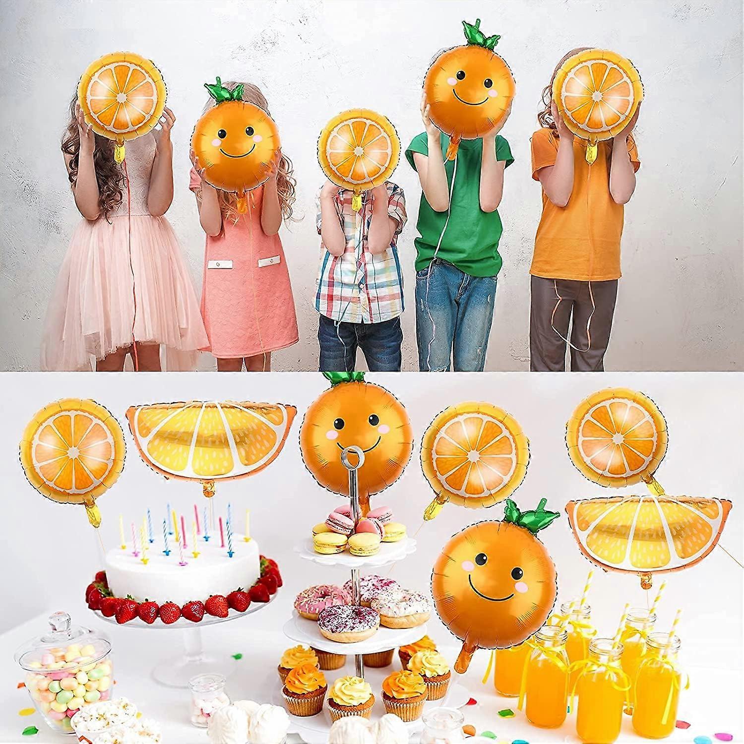 10 Pieces Orange Citrus Foil Balloon Cartoon Fruit Aluminum Foil ...
