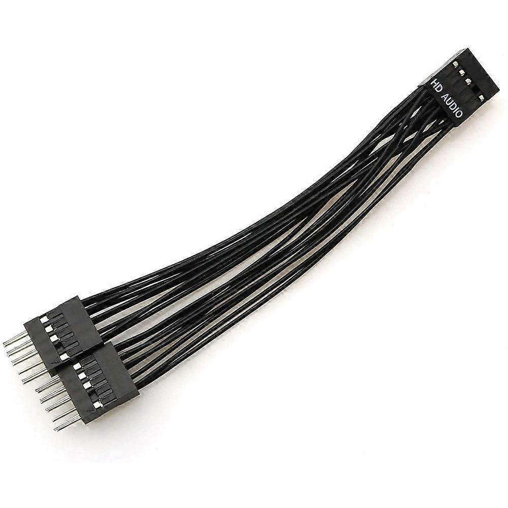 Motherboard HD Audio Extension Cable 9Pin 1 Female to 2 Male Y Splitter ...