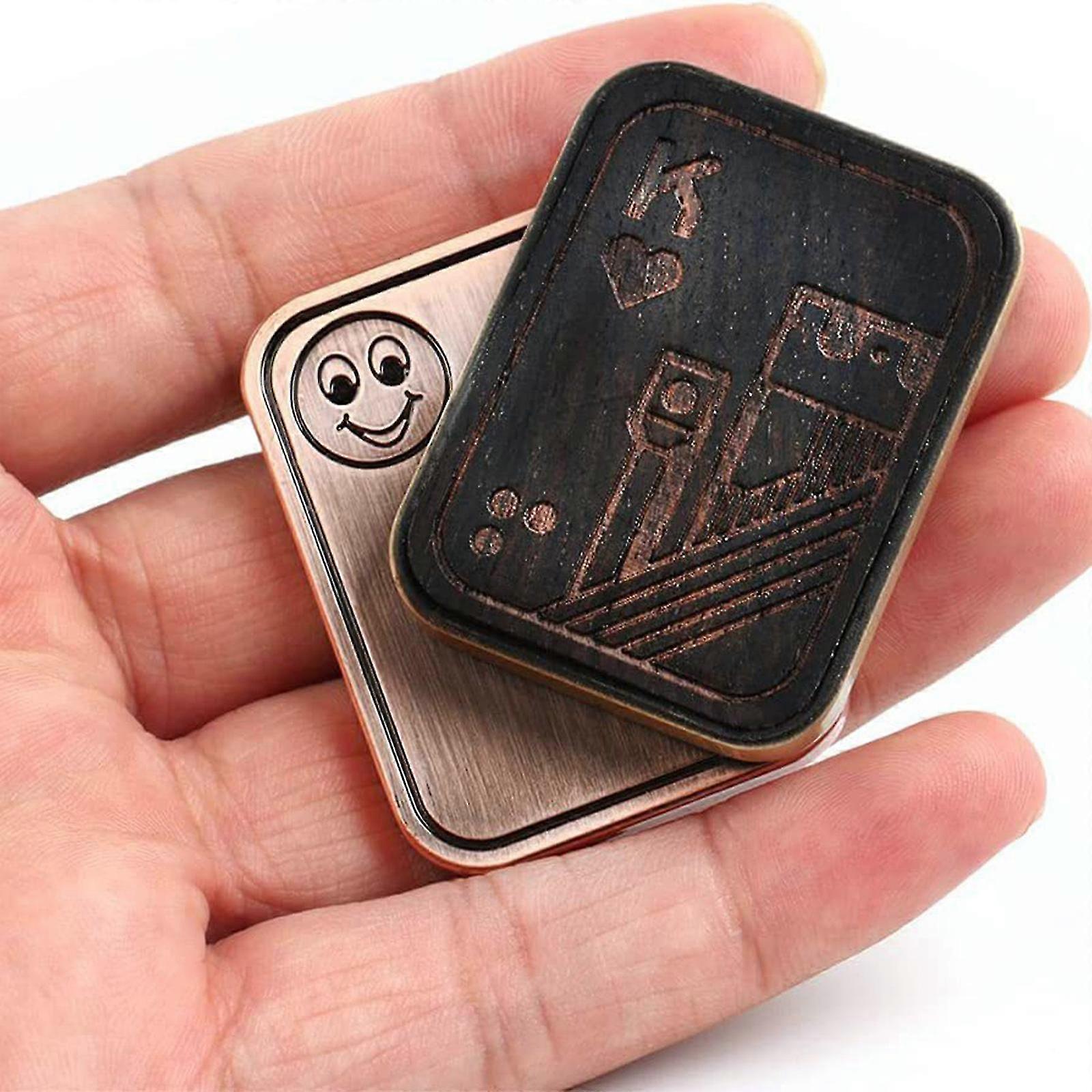 Poker Push Card Custom Magnetic Toys Office Desk Decompress Metal Mini ...