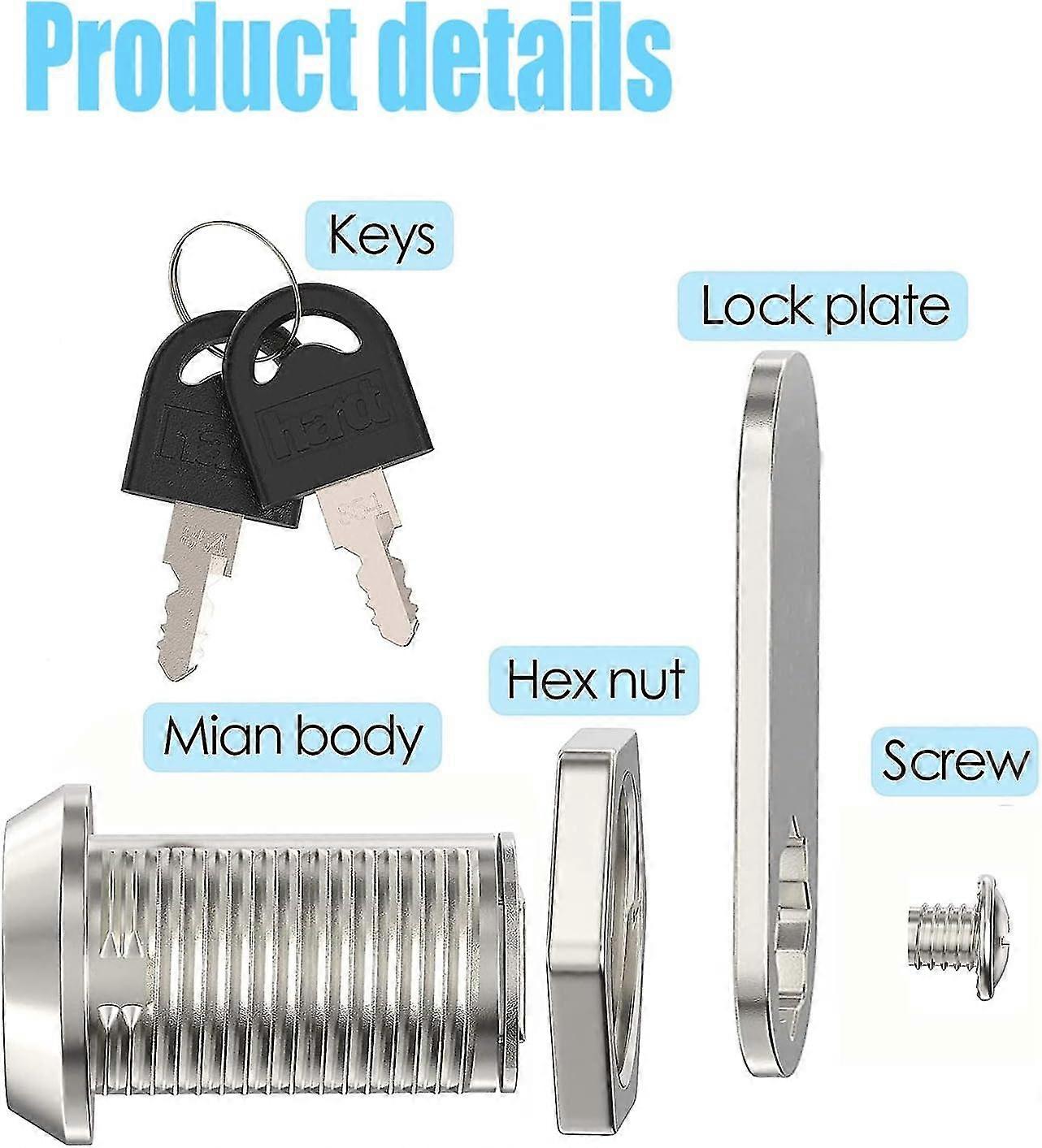 20mm Security Mailbox Lock - Letter Post Box Lock, Cabinet Drawer Cam ...