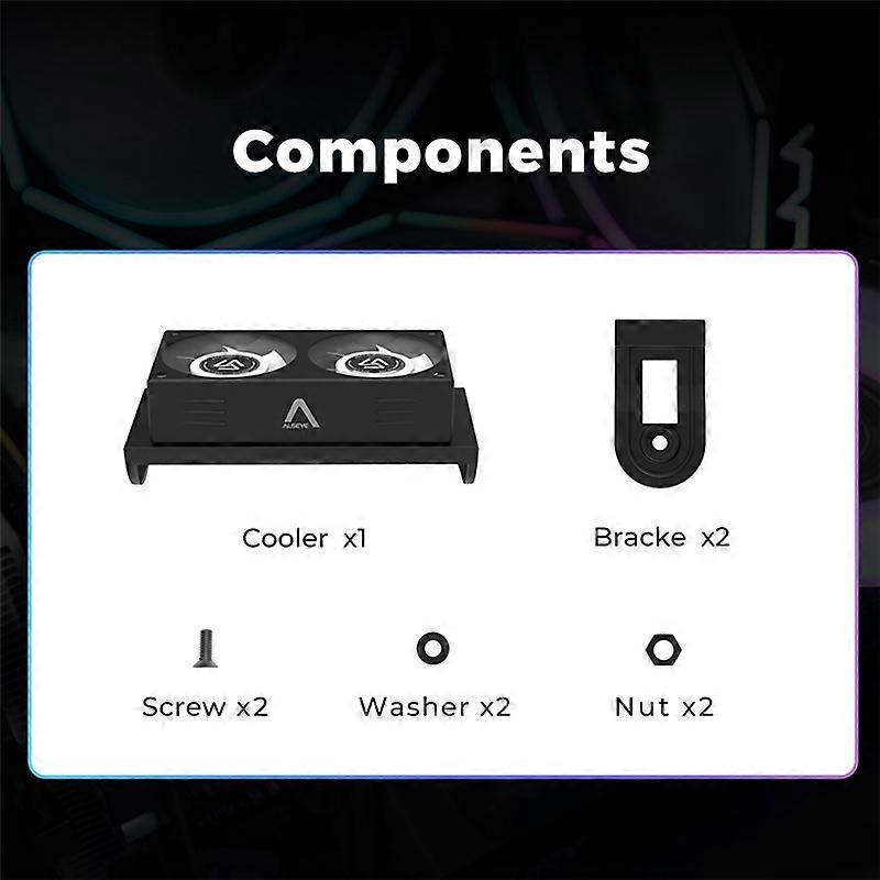 RAM Cooler Cooling Fan Ram Memory Cooler with Dual 60mm Fan PWM ...