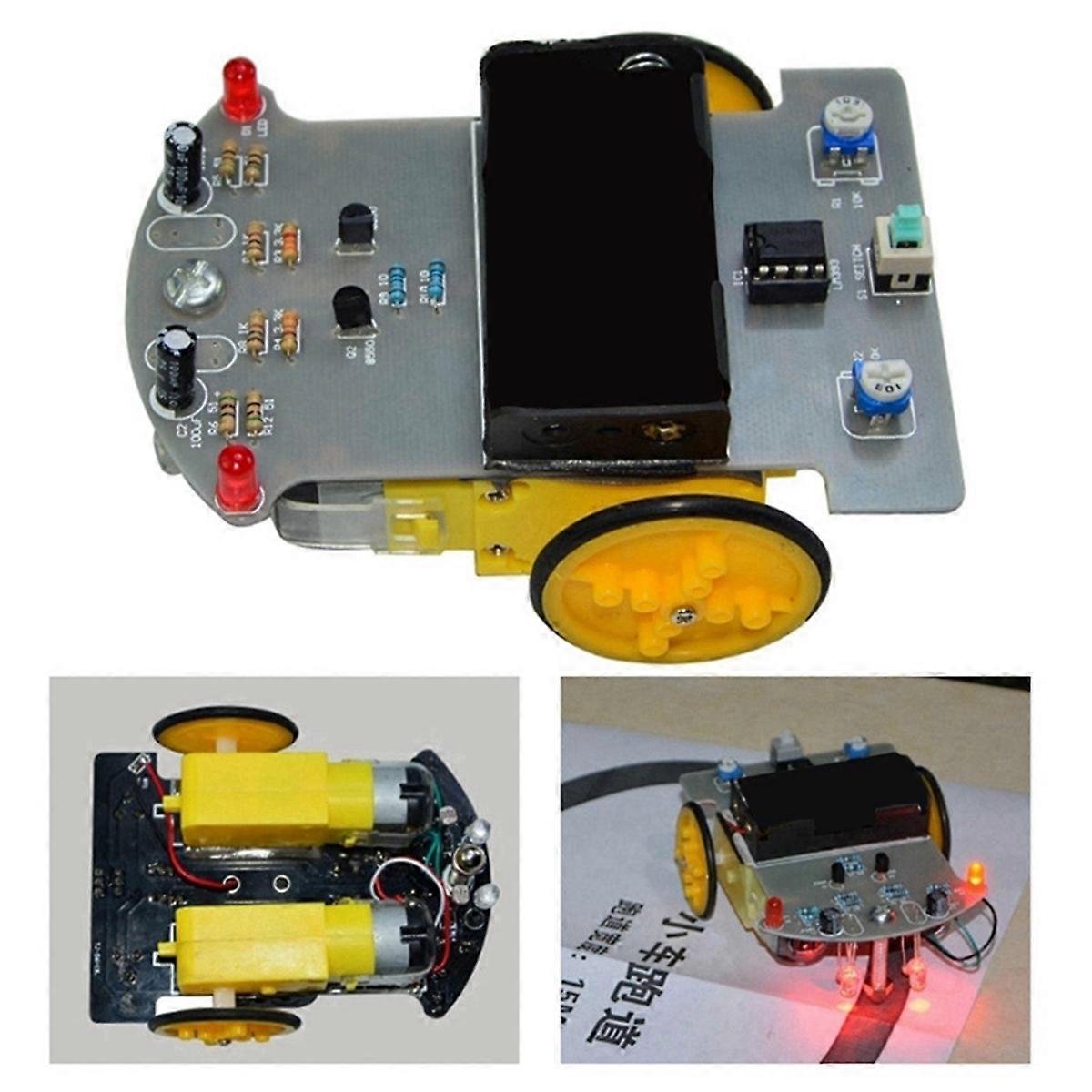 WDT2-1 DIY Intelligent Tracking Line Car Kit DIY Soldering Project ...