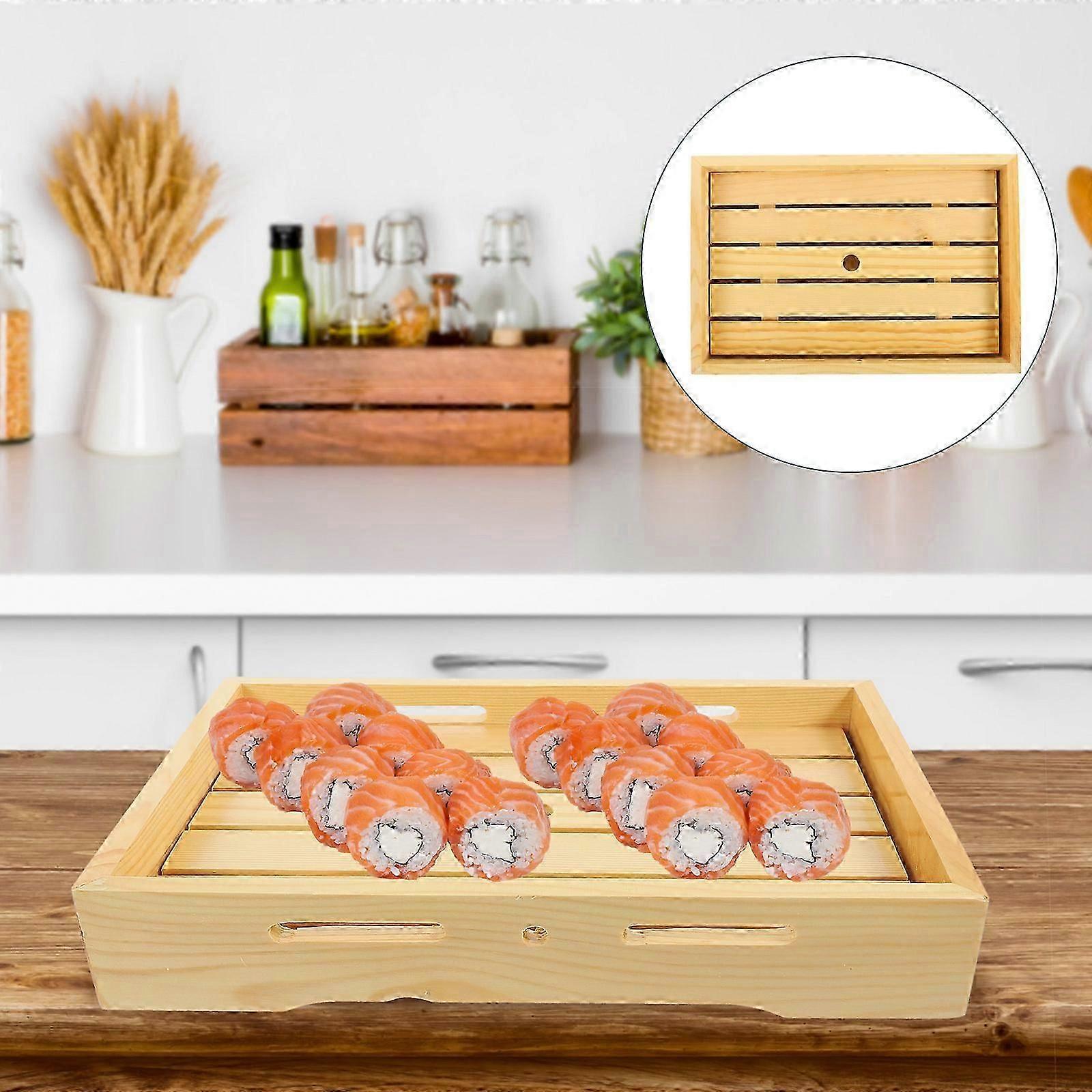 Wooden Sushi Tray Japanese Style Sushi Case Sushi Display Tray Sashimi ...
