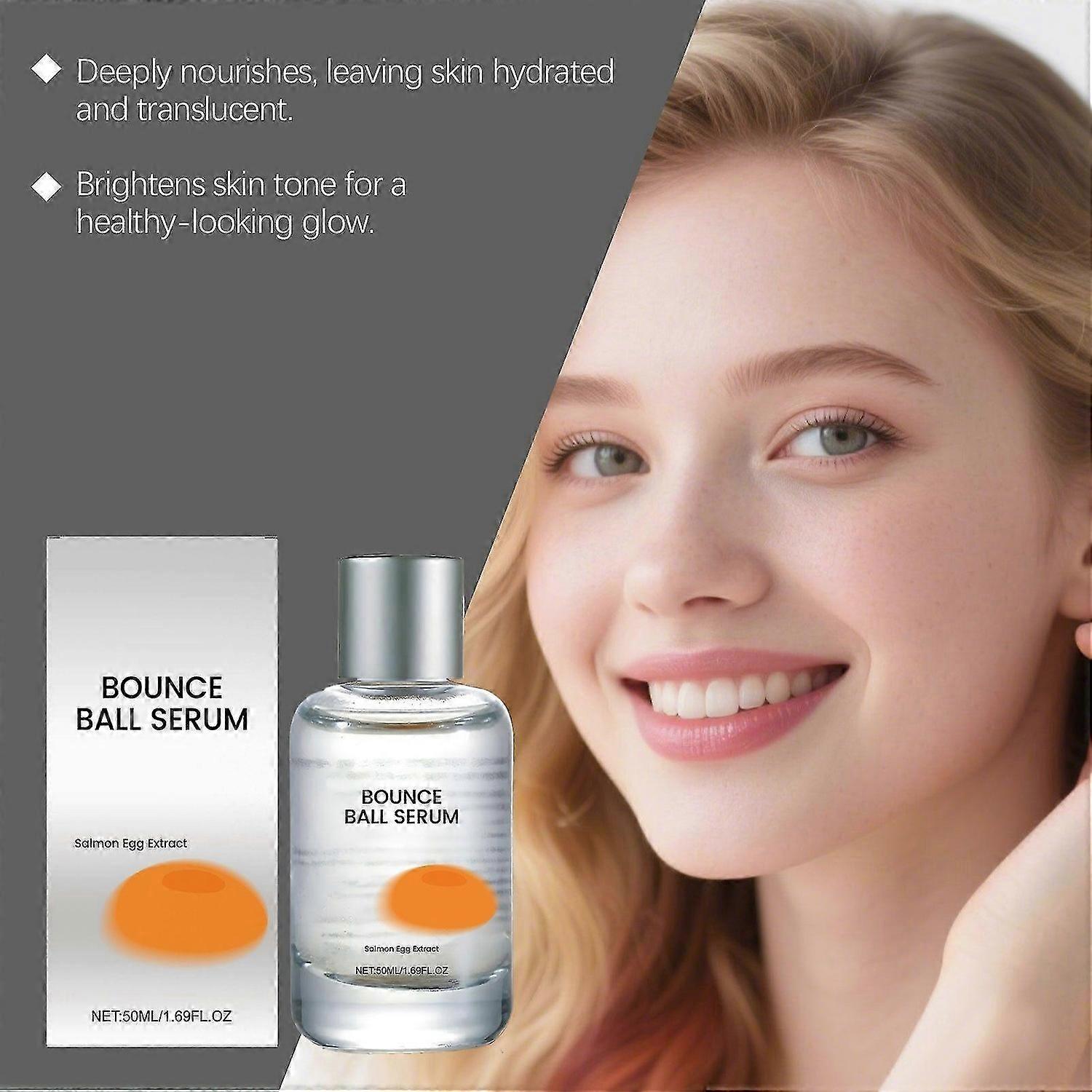 Salmon PDRN Bounce Ball Serum - PDRN Salmon DNA Serum for Plumping ...