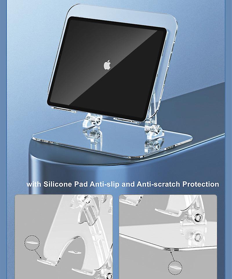 Acrylic Ipad Stand Height Adjustable Transparent Tablet Holder Tablets ...