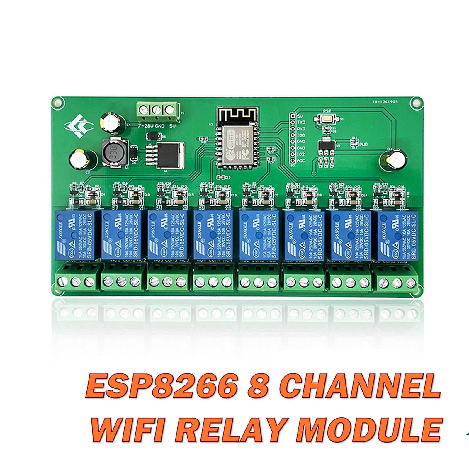 Esp8266 8 channel wifi relay module esp-12f development board dc 5v / dc 7-28v welding tool kits ...
