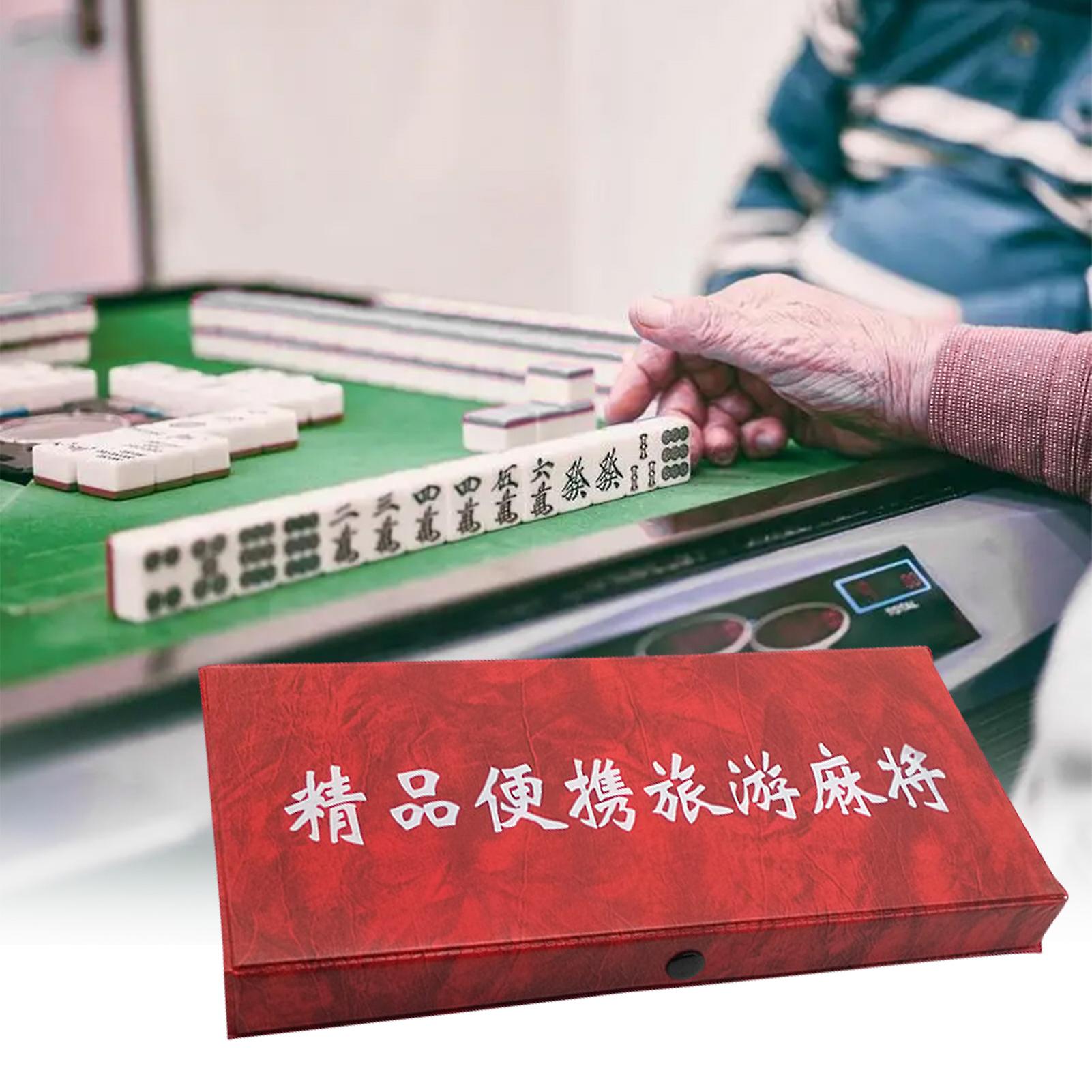 1 Set Mini Mahjong Lightweight Portable Mini Mahjong Game Set Classic ...