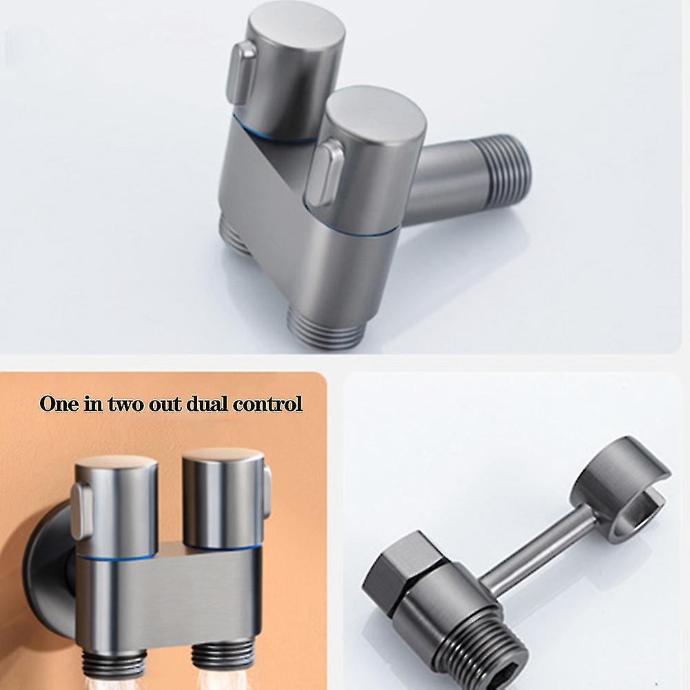 1-In-2-Out Dual Control Valves Adjustable Washing Machine and Toilet ...