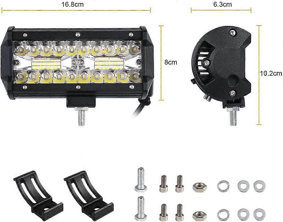 LED Work Lights, 7 Inch 120W LED Car Spotlight Waterproof IP65 Spot ...