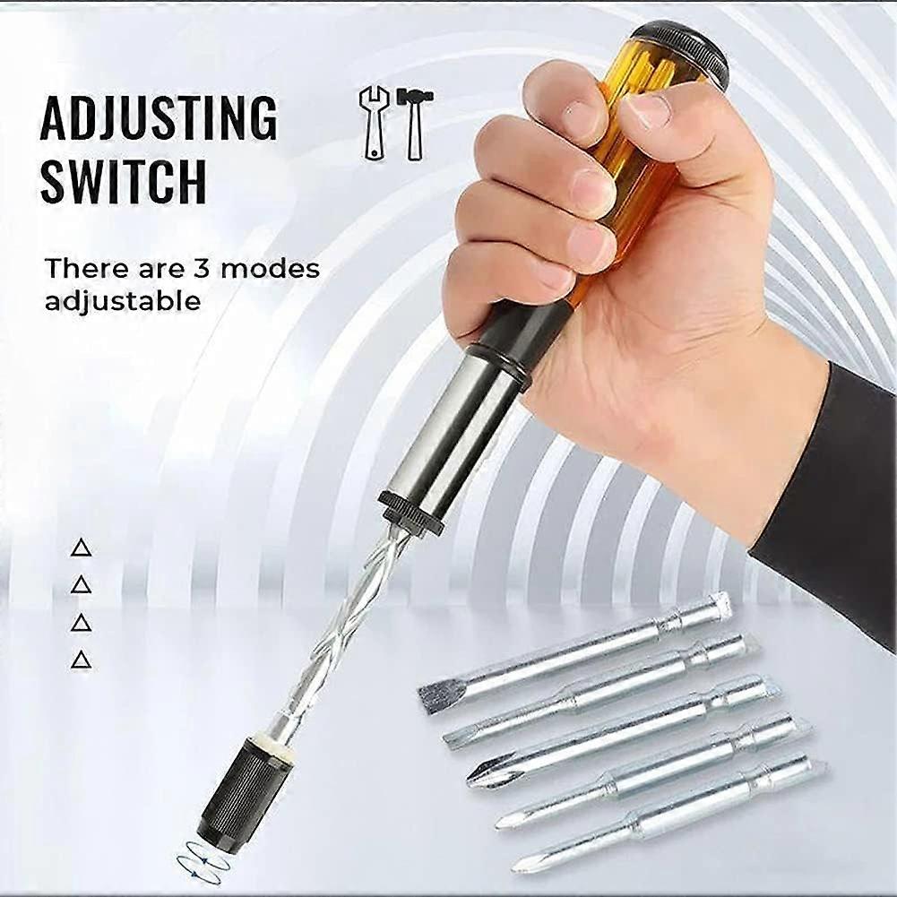 Spiral Screwdriver, Push Pull Ratchet Screwdriver, 6 in 1 Push Pull ...