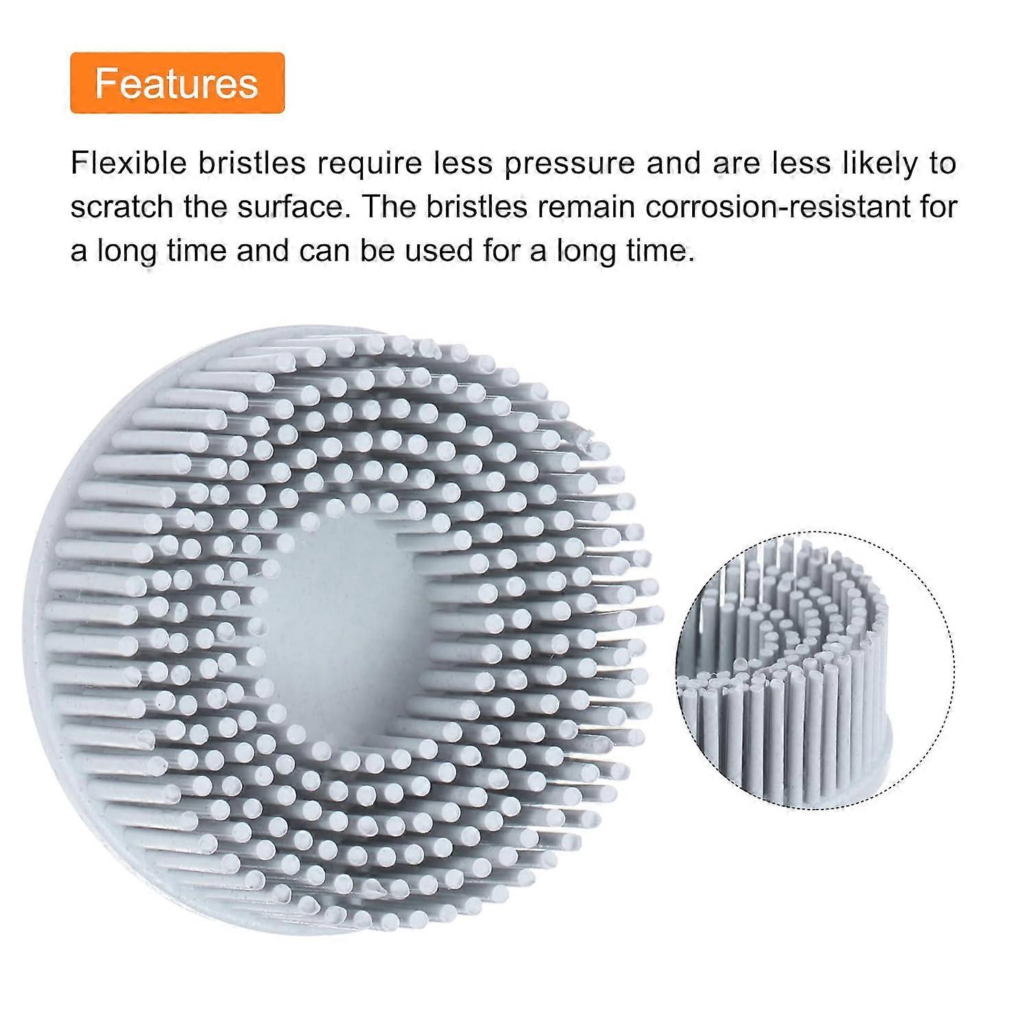 2pcs Bristle Disc 2" 120 Grit Abrasive Brush Deburring Electric Disc ...