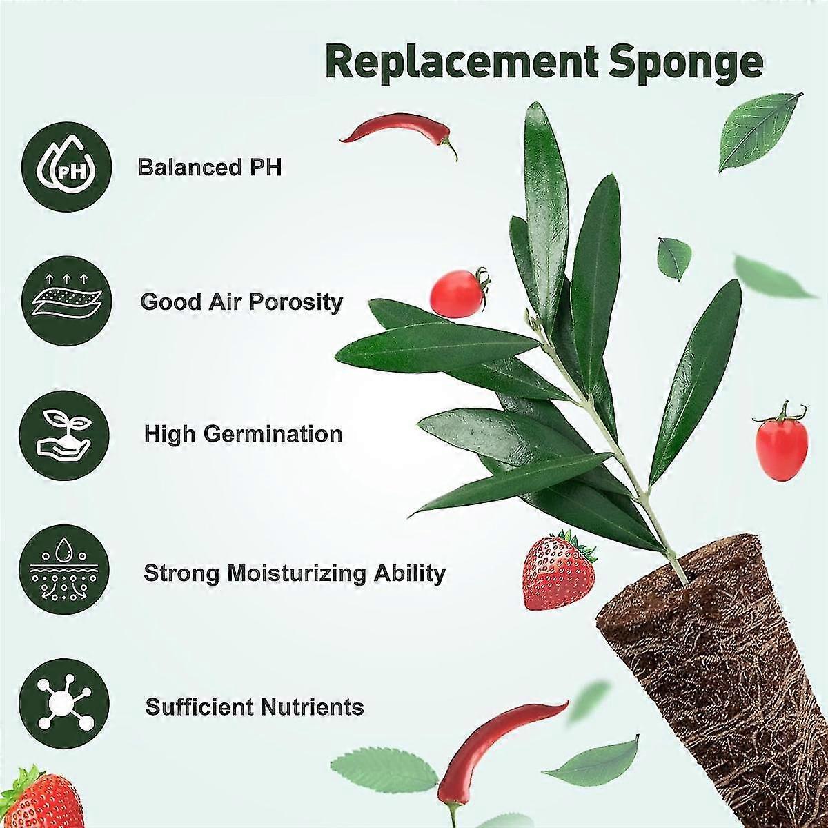 100 Pack Grow Sponges For Hydroponics, Replacement Root Growth Sponges ...