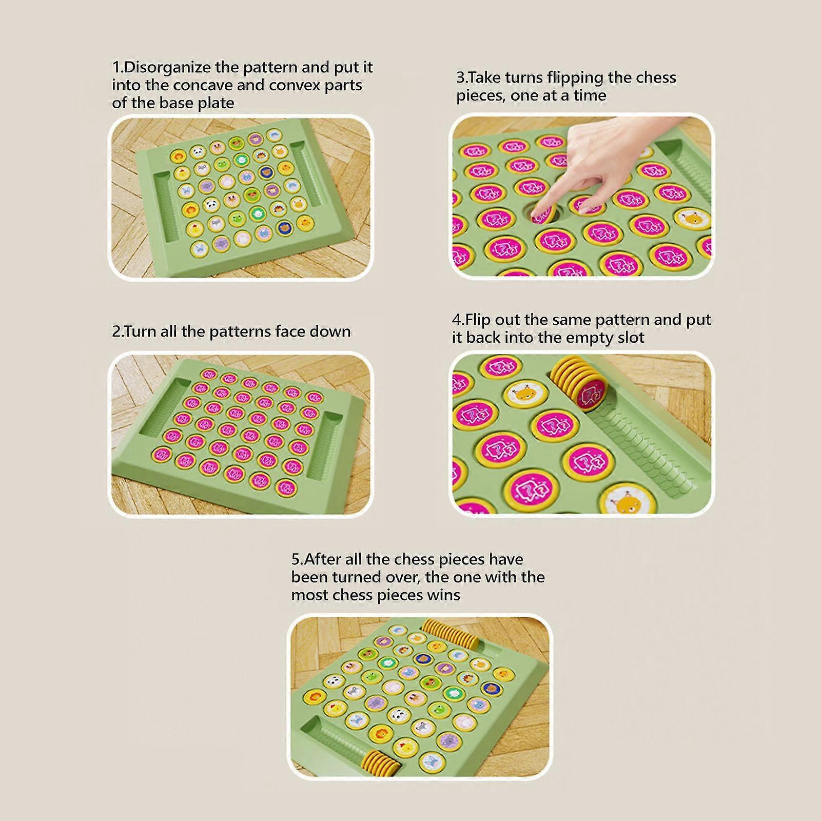 Animal Flip Chess Memory Matching Chess Game for Birthday Activity ...