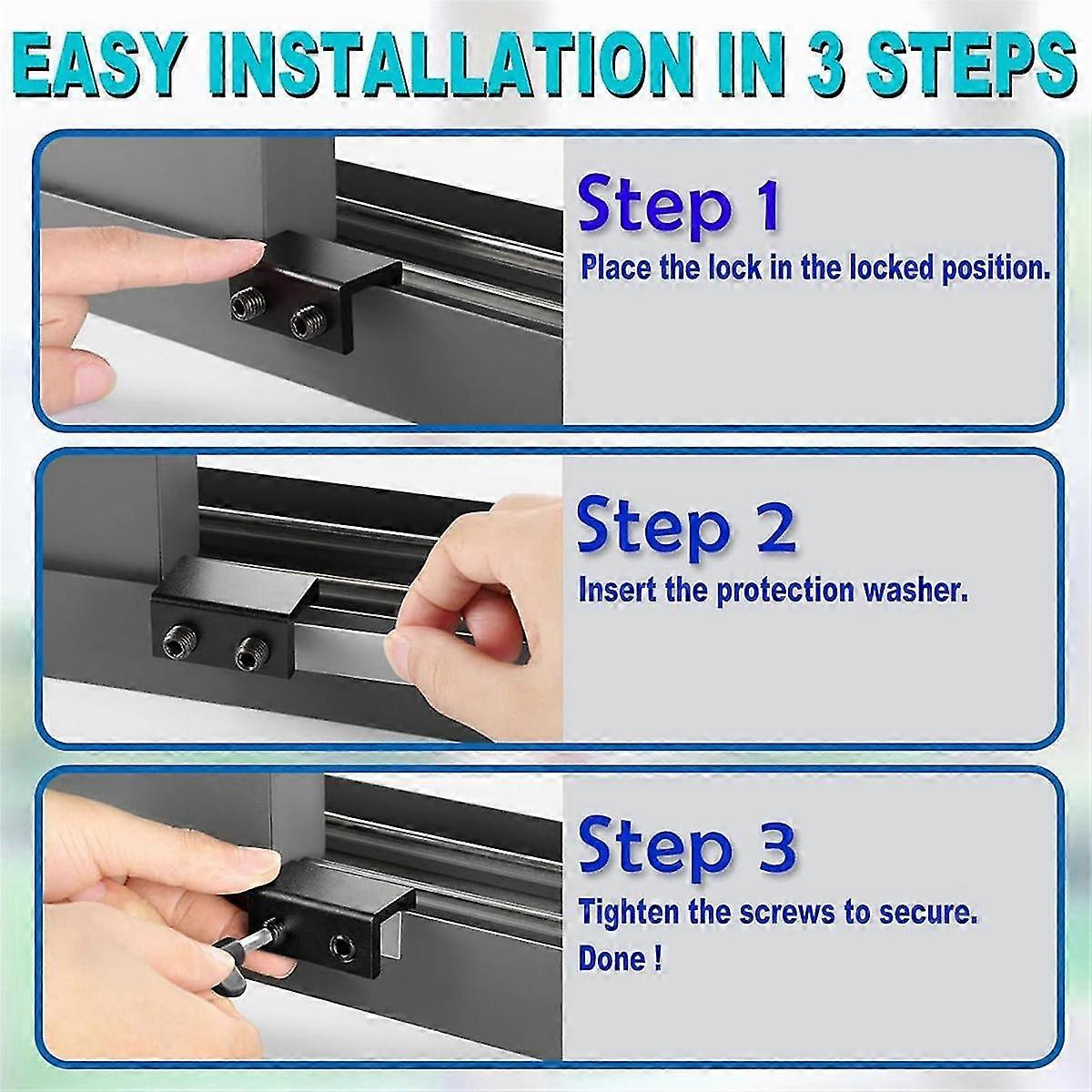 Sliding Window Locks (4 Pack), Security Window Locks With Keys ...