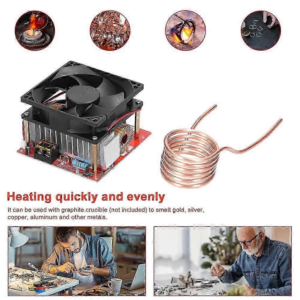 1000w Zvs Induction Heating Board Module 24-36v Low Voltage Heater Coil Flyback Driver Heater ...