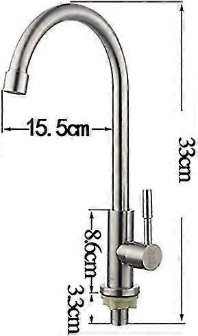 Sus304 Brushed Stainless Steel Kitchen Sink Faucet | Fruugo UK